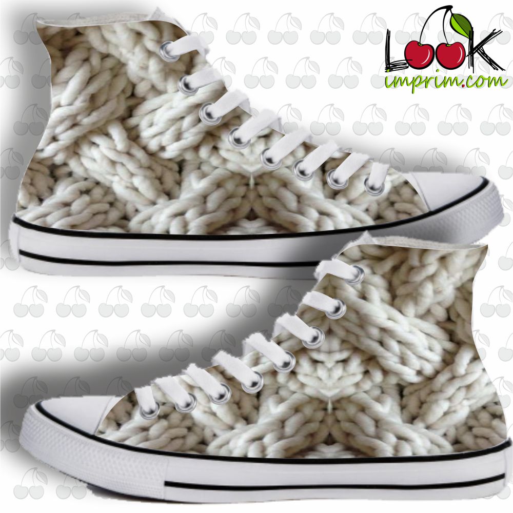 BASKET LAINE - basket personnalisée | de type Converse – Look Imprim : Basket personnalisée, Sac