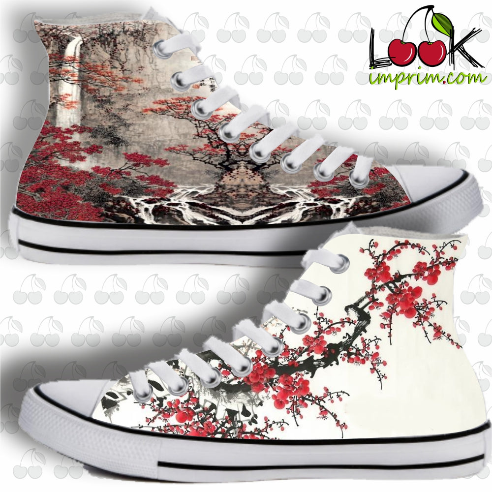 BASKET PEINTURE CHINOISE- basket personnalisée | de type Converse – Look Imprim : Basket ...