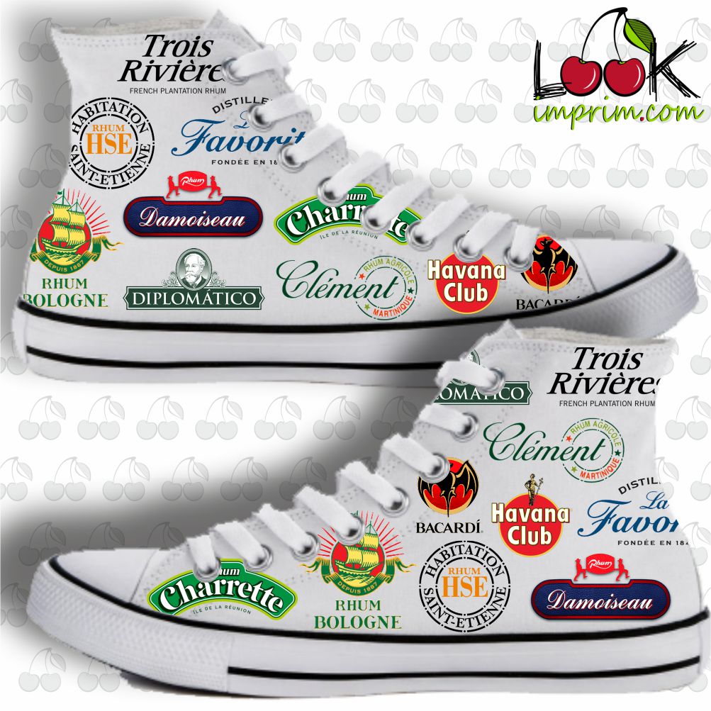 BASKET RHUM - basket personnalisée | de type Converse – Look Imprim : Basket personnalisée, Sac