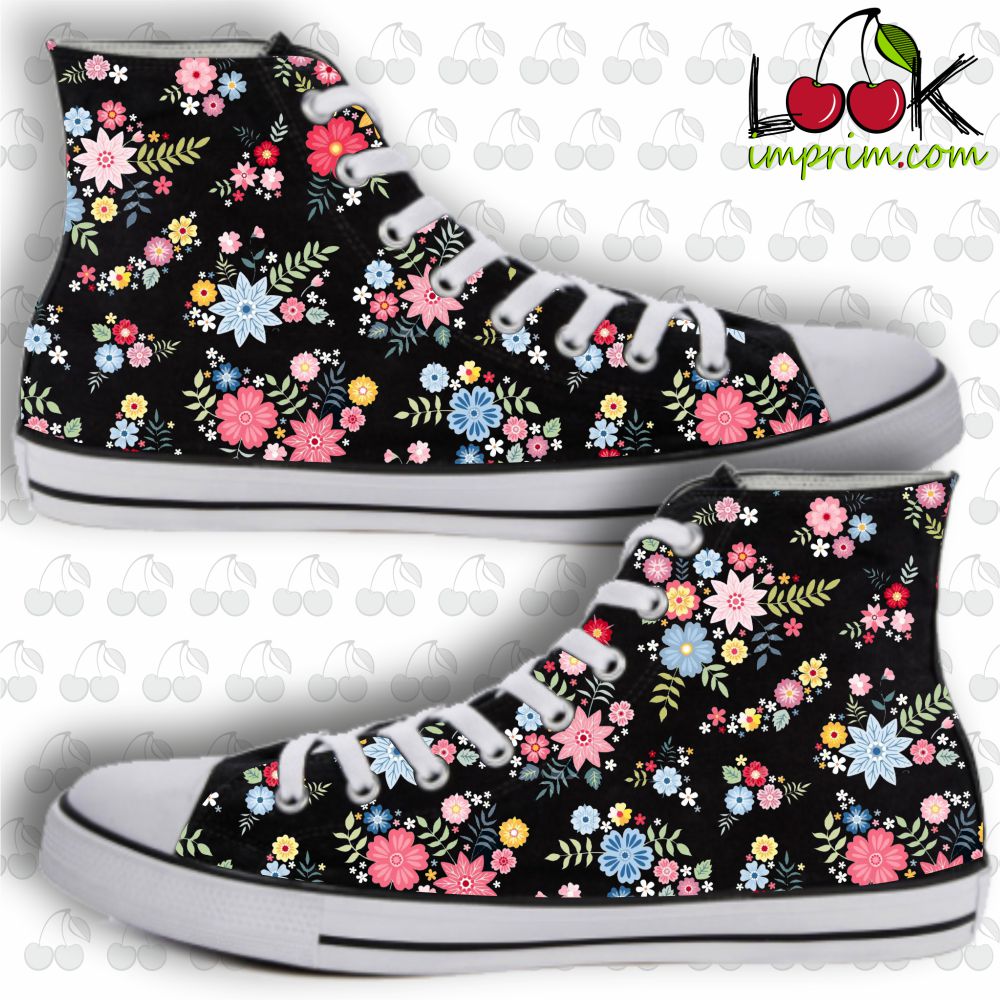 BASKET SPRING - basket personnalisée | de type Converse – Look Imprim : Basket personnalisée, Sac