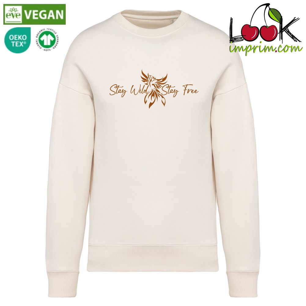 SWEAT STAY WILD – Look Imprim : Basket personnalisée, Sac