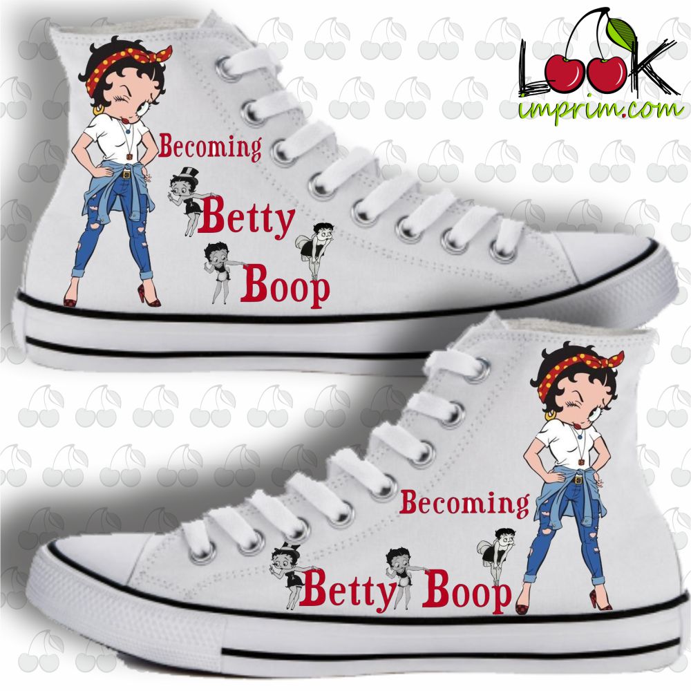 BASKET BETTY BOOP- basket personnalisée | de type Converse – Look ...
