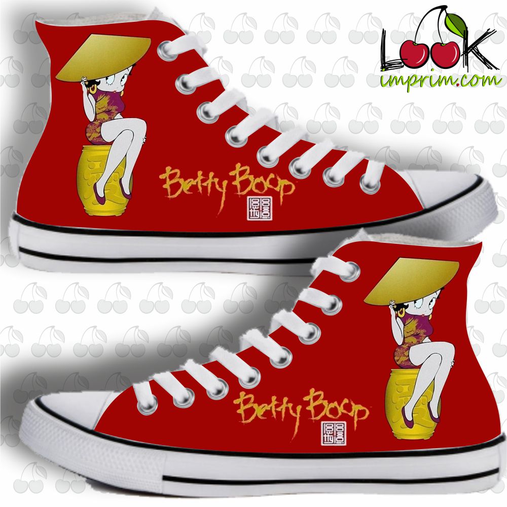 BASKET BETTY BOOP- basket personnalisée | de type Converse – Look ...