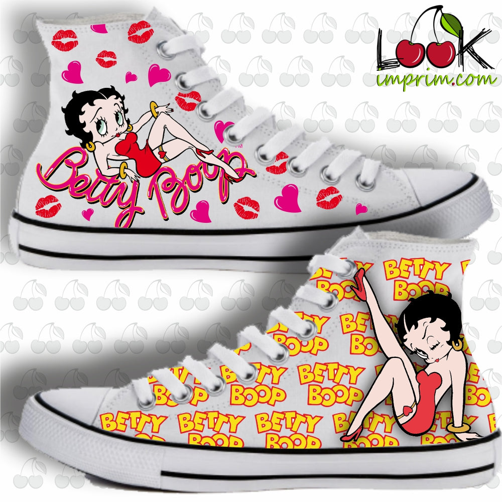 BASKET BETTY BOOP- basket personnalisée | de type Converse – Look ...