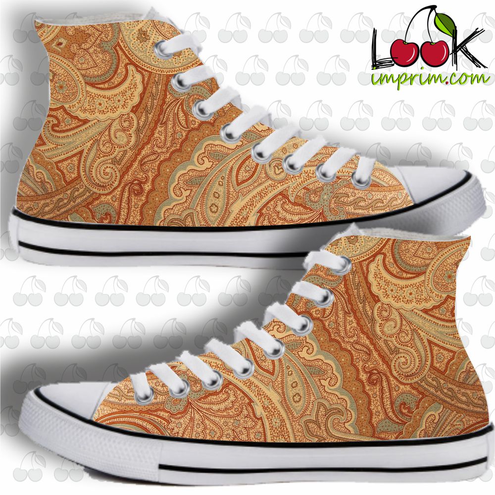 BASKET CACHEMIR - basket personnalisée | de type Converse – Look Imprim : Basket personnalisée, Sac