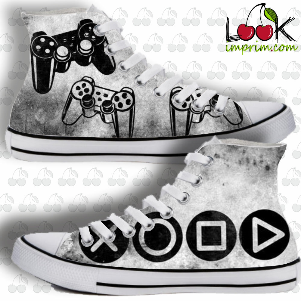 BASKET PLAYSTATION - basket personnalisée | de type Converse – Look ...